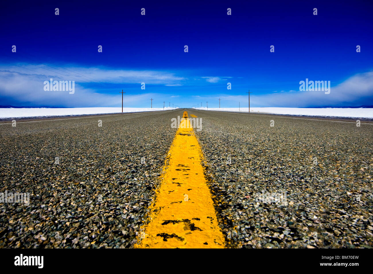 Road low view hi-res stock photography and images - Alamy