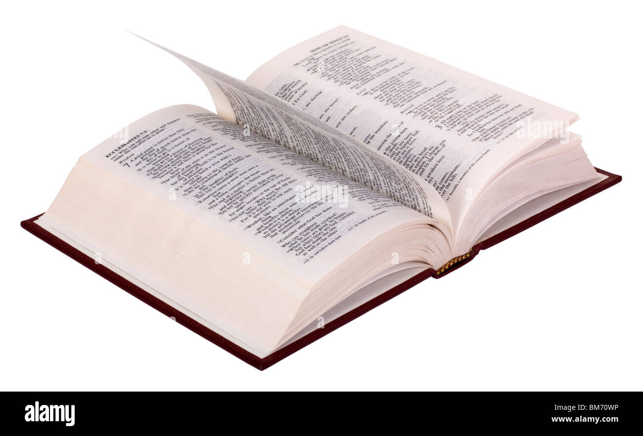 Close-up of the open Bible Stock Photo - Alamy