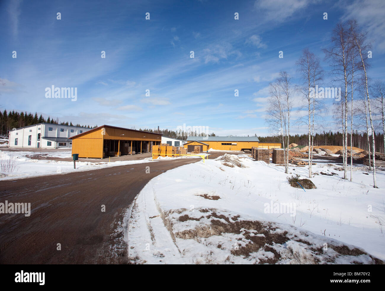 Rautalammin Viilutuote / Koivutuote saw and veneer mill buildings at ...