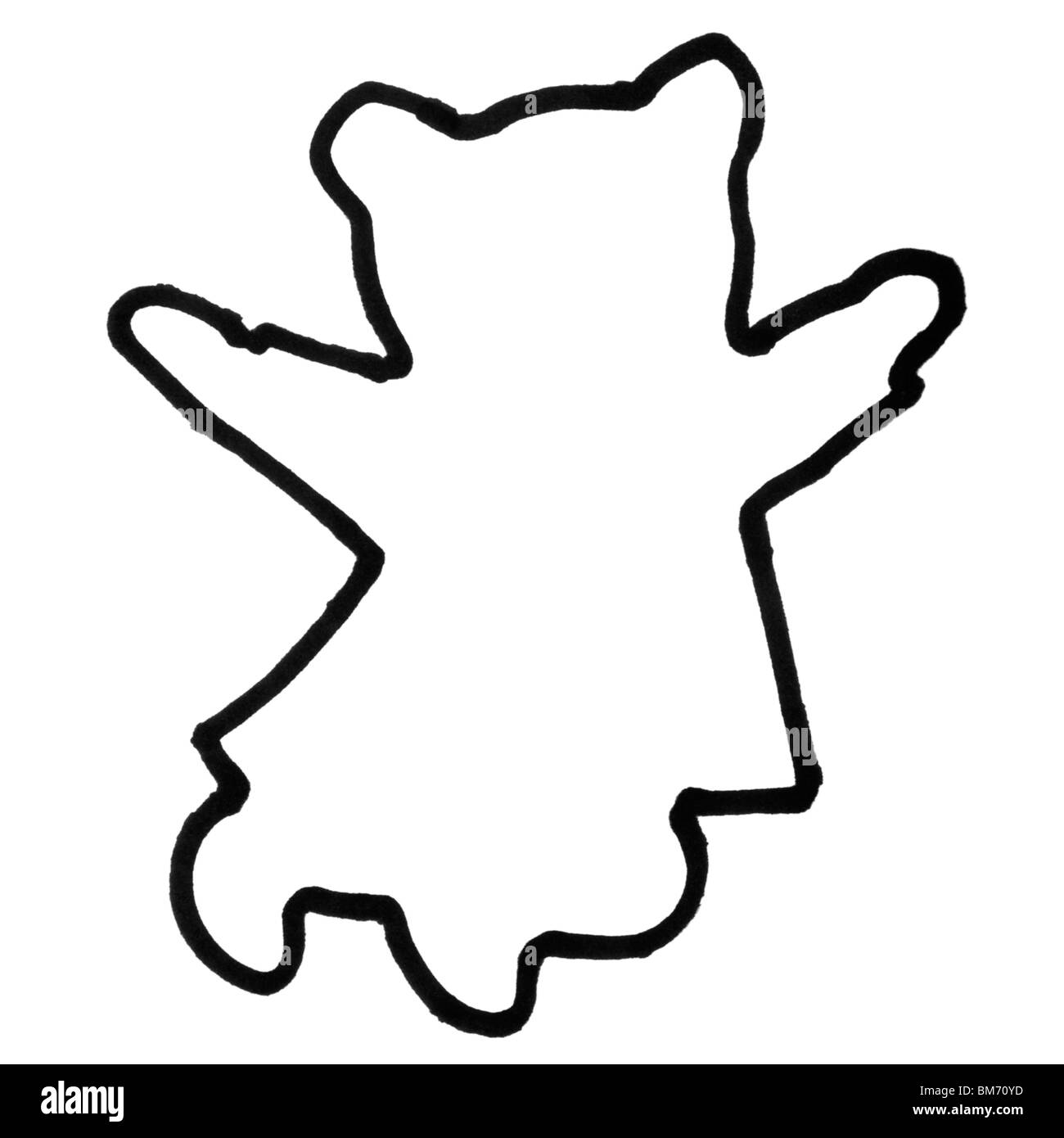 Outline of a teddy bear Stock Photo - Alamy