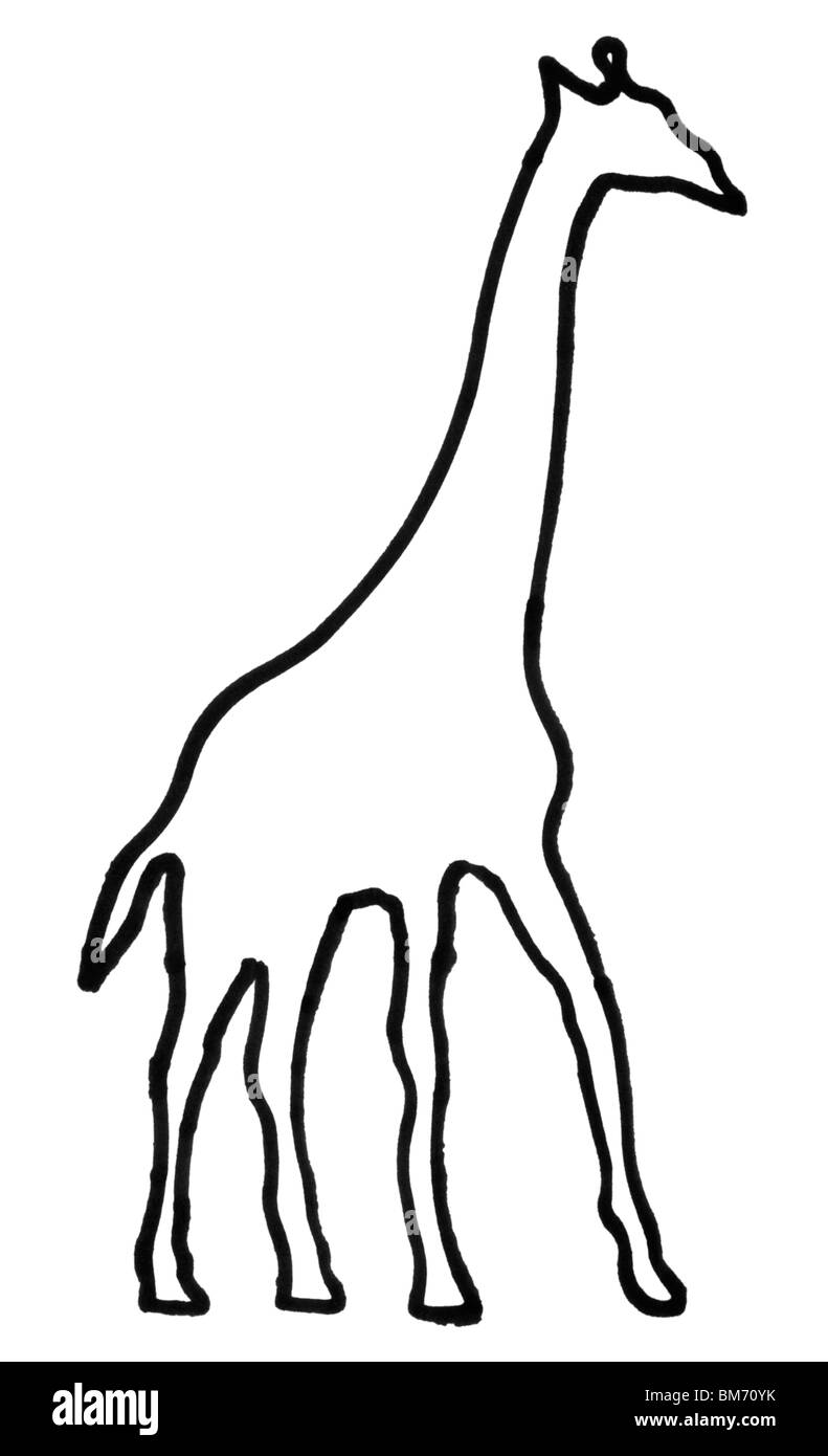 Giraffe Outline Template