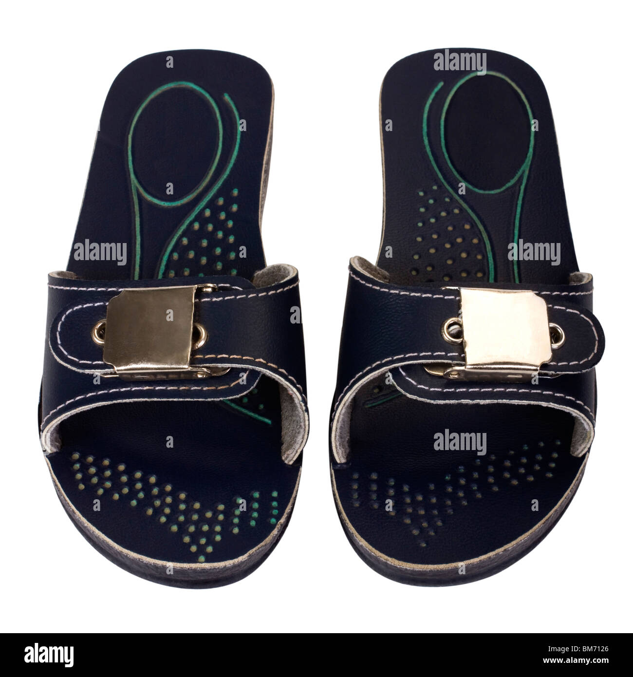 Black flip flops sandals Cut Out Stock Images & Pictures - Alamy