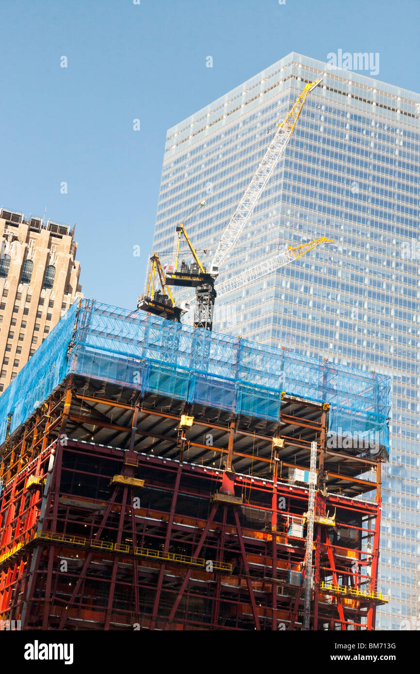 steel structure of Freedom Tower rising from its base May 20 2010 in ...