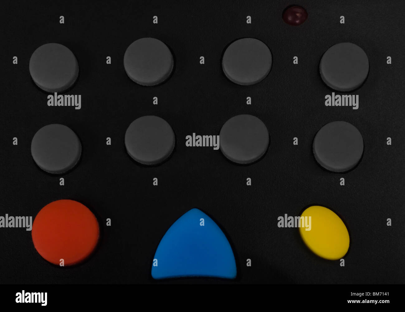 Close-up of buttons of a remote control Stock Photo - Alamy