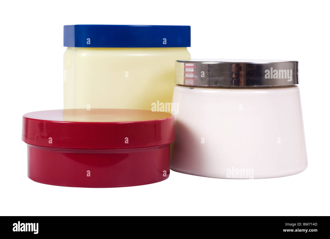Jars of beauty cream Stock Photo - Alamy