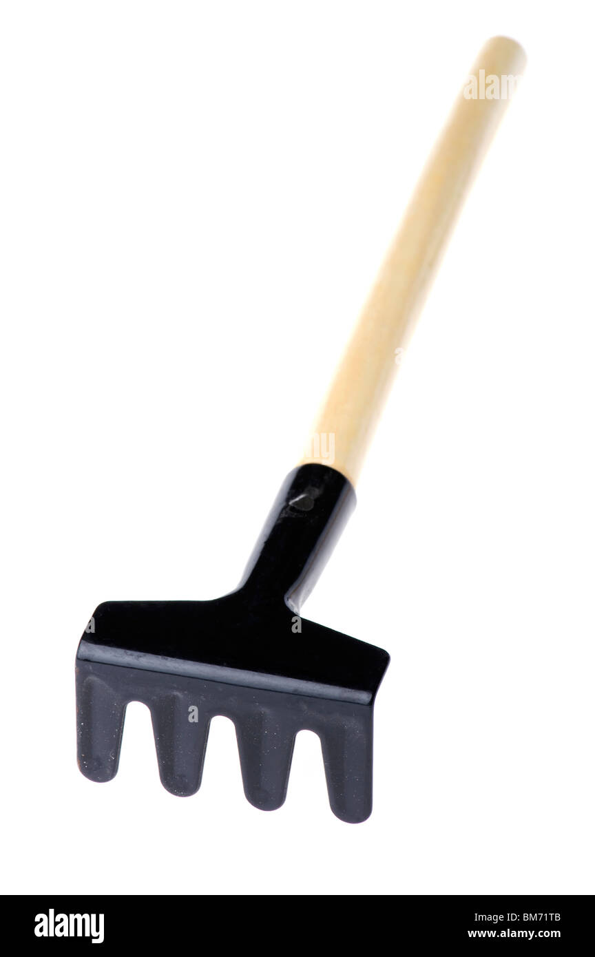 Farm rake on white Cut Out Stock Images & Pictures - Alamy
