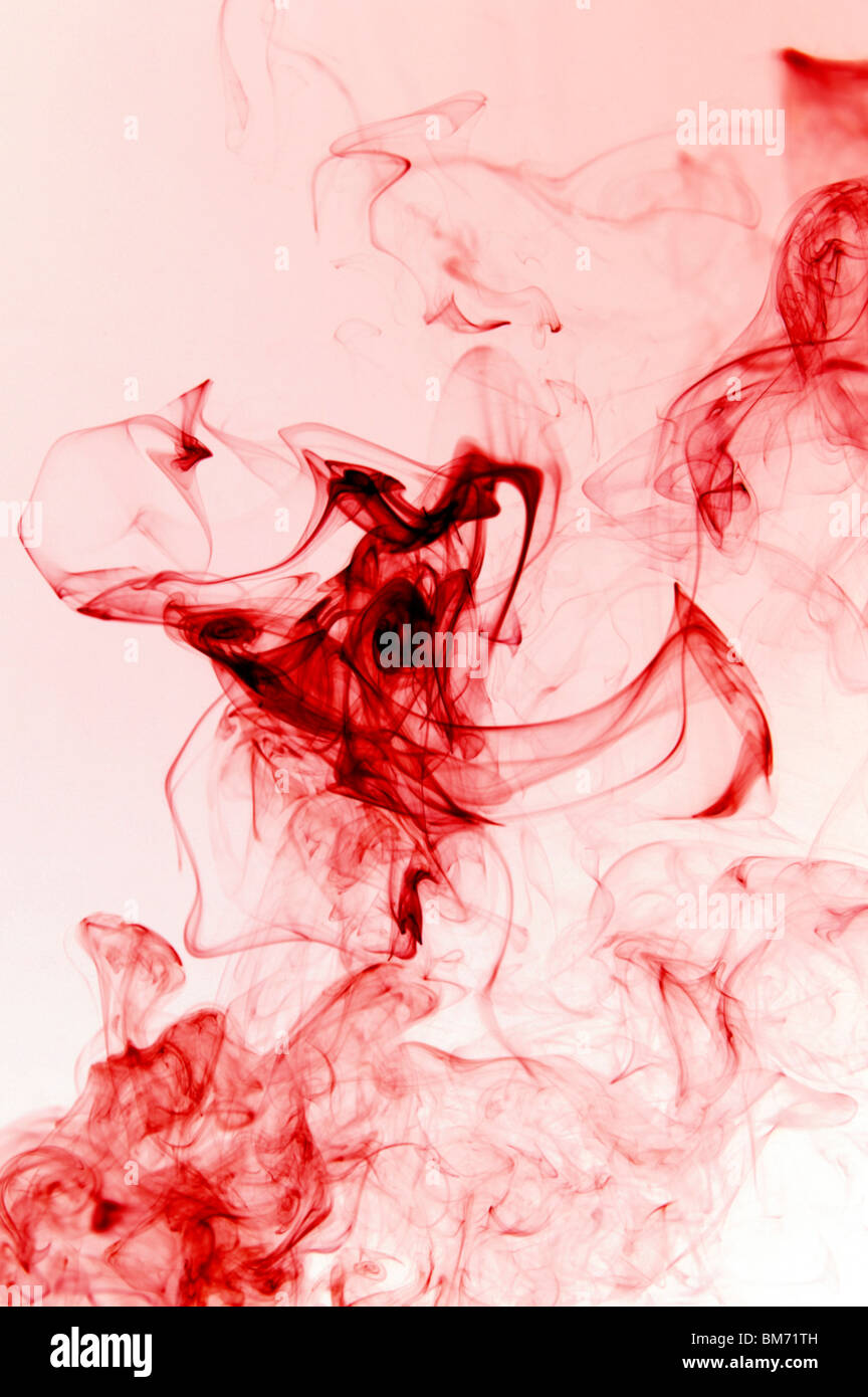 object on red - smoke close up Stock Photo - Alamy