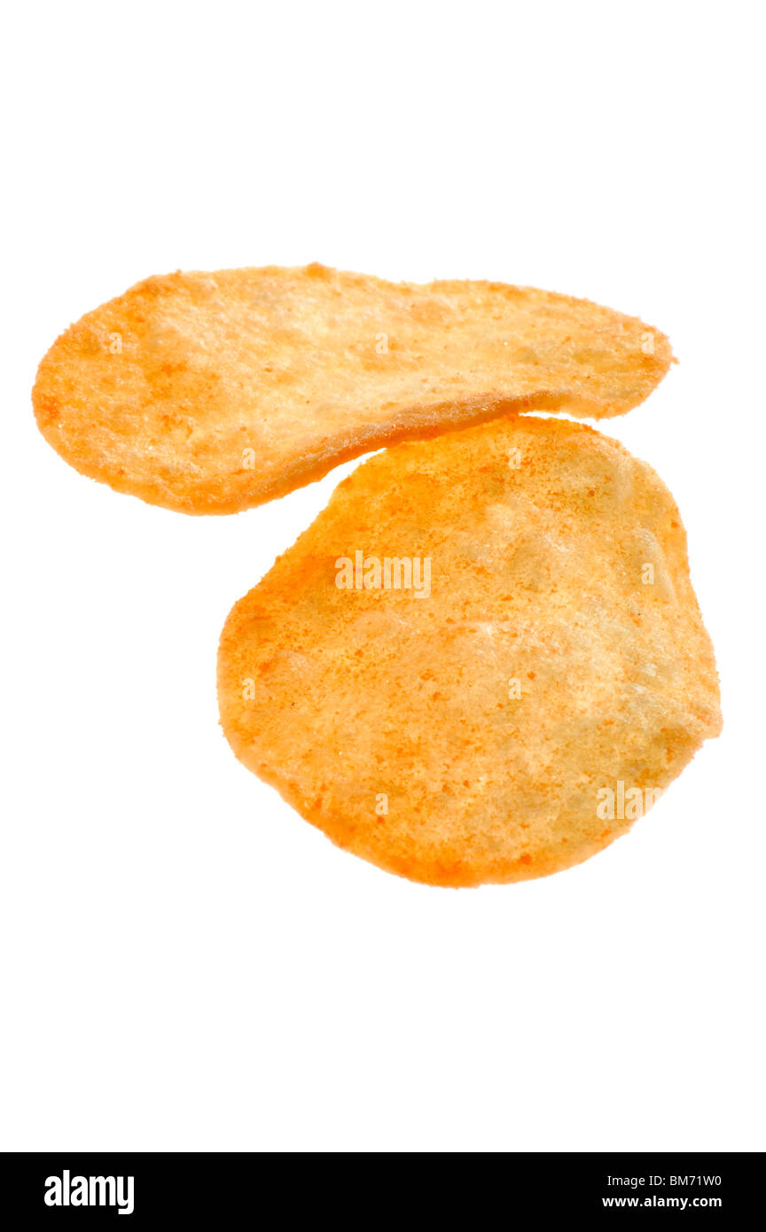 object on white - food chips close up Stock Photo - Alamy