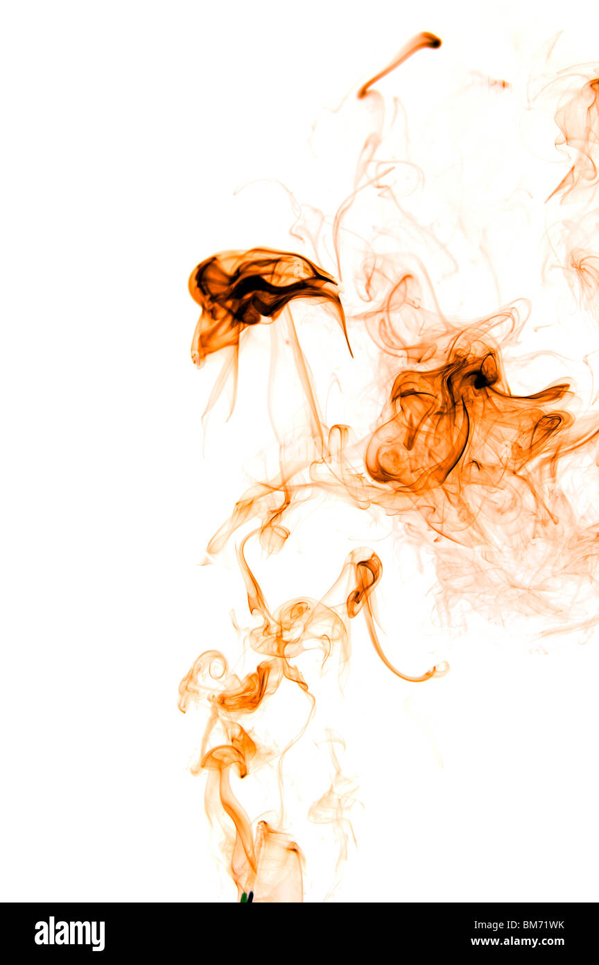 object on white - smoke close up Stock Photo - Alamy