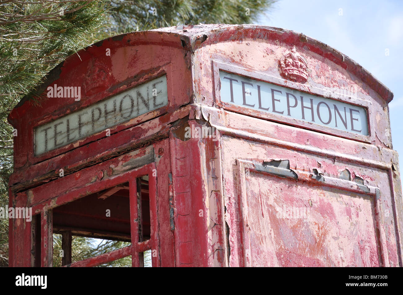 Old telephone box Stock Photo - Alamy