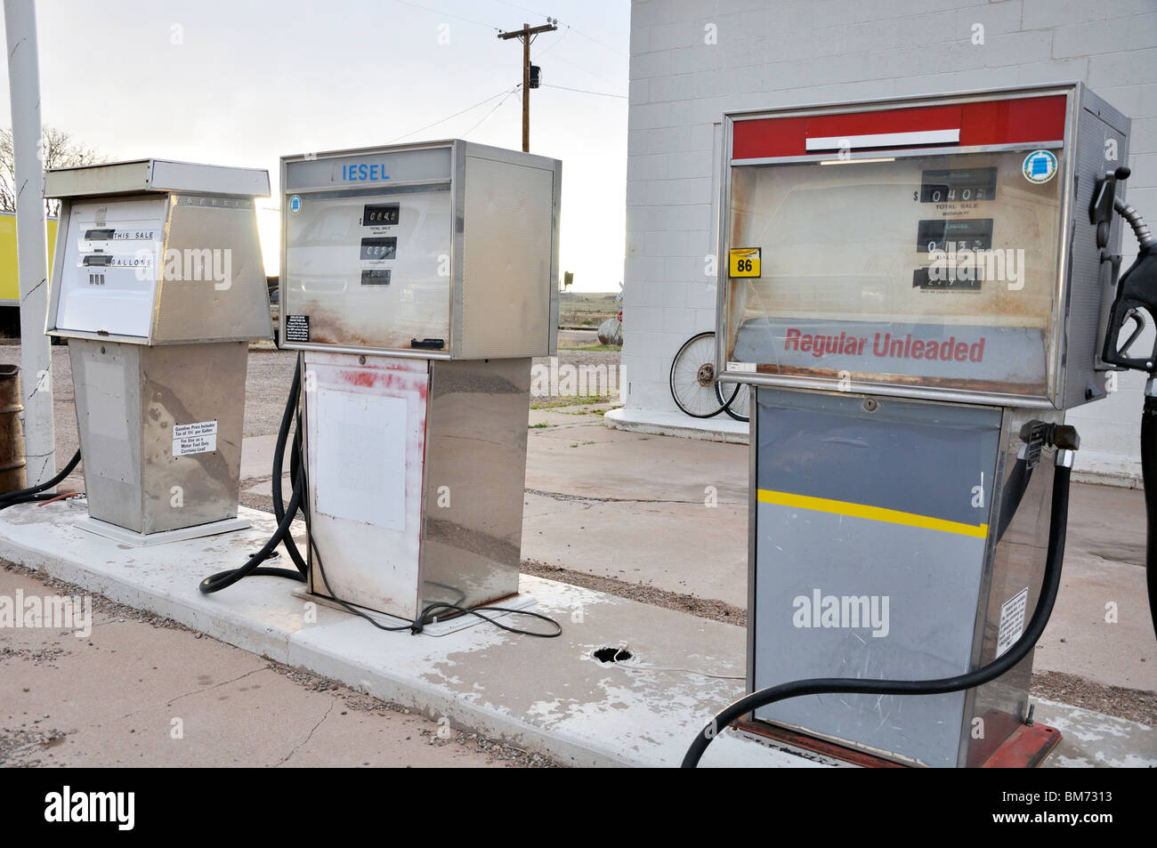 Old gas pump, New Mexico, USA Stock Photo - Alamy