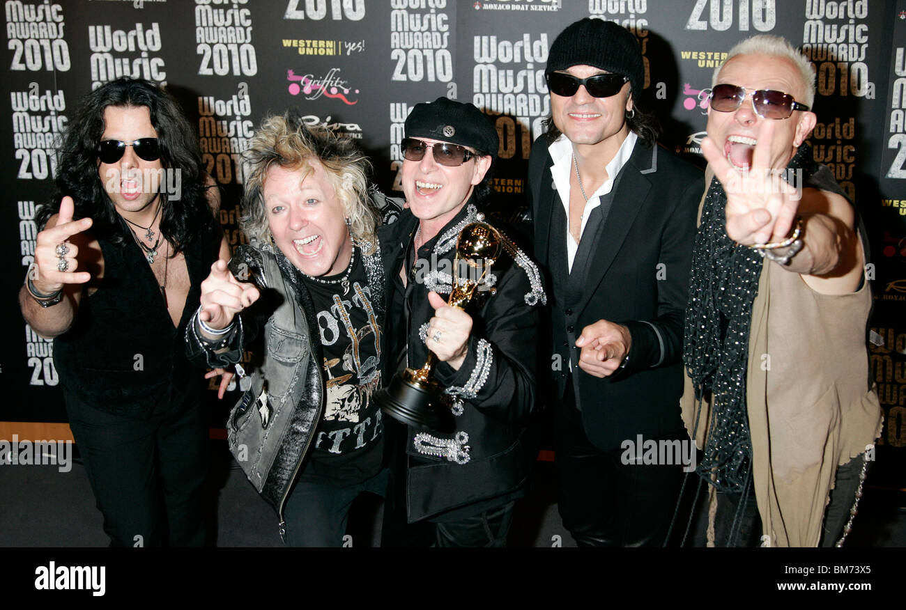 SCORPIONS WORLD MUSIC AWARDS 2010 PRESS ROOM MONTE CARLO SPORTING CLUB ...