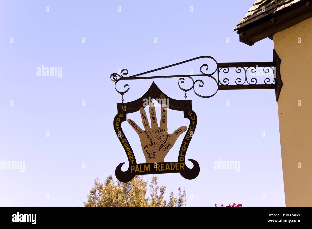 Palm Reader Sign Stock Photo - Alamy