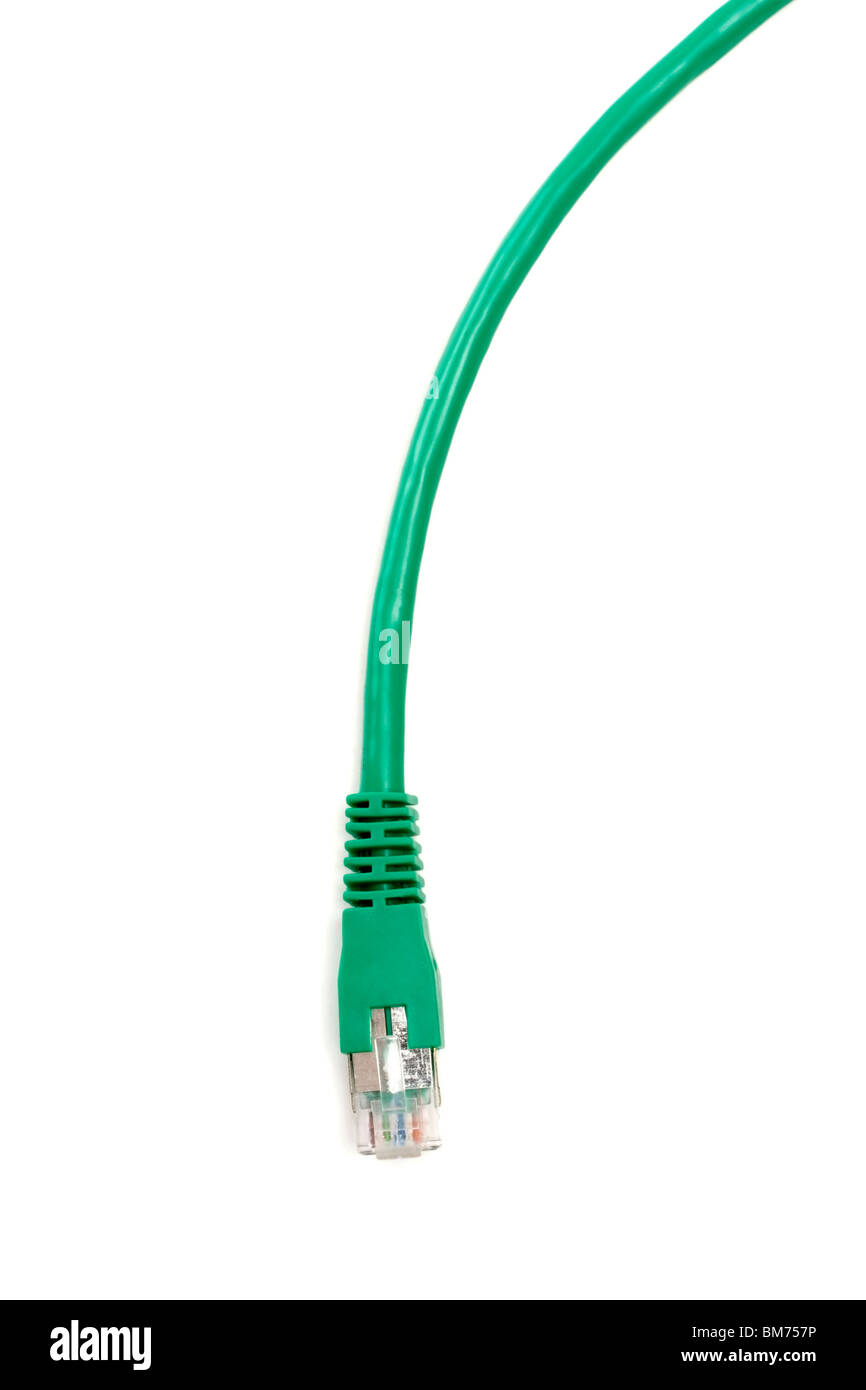 Computer Network Cable isolated on white background Stock Photo - Alamy