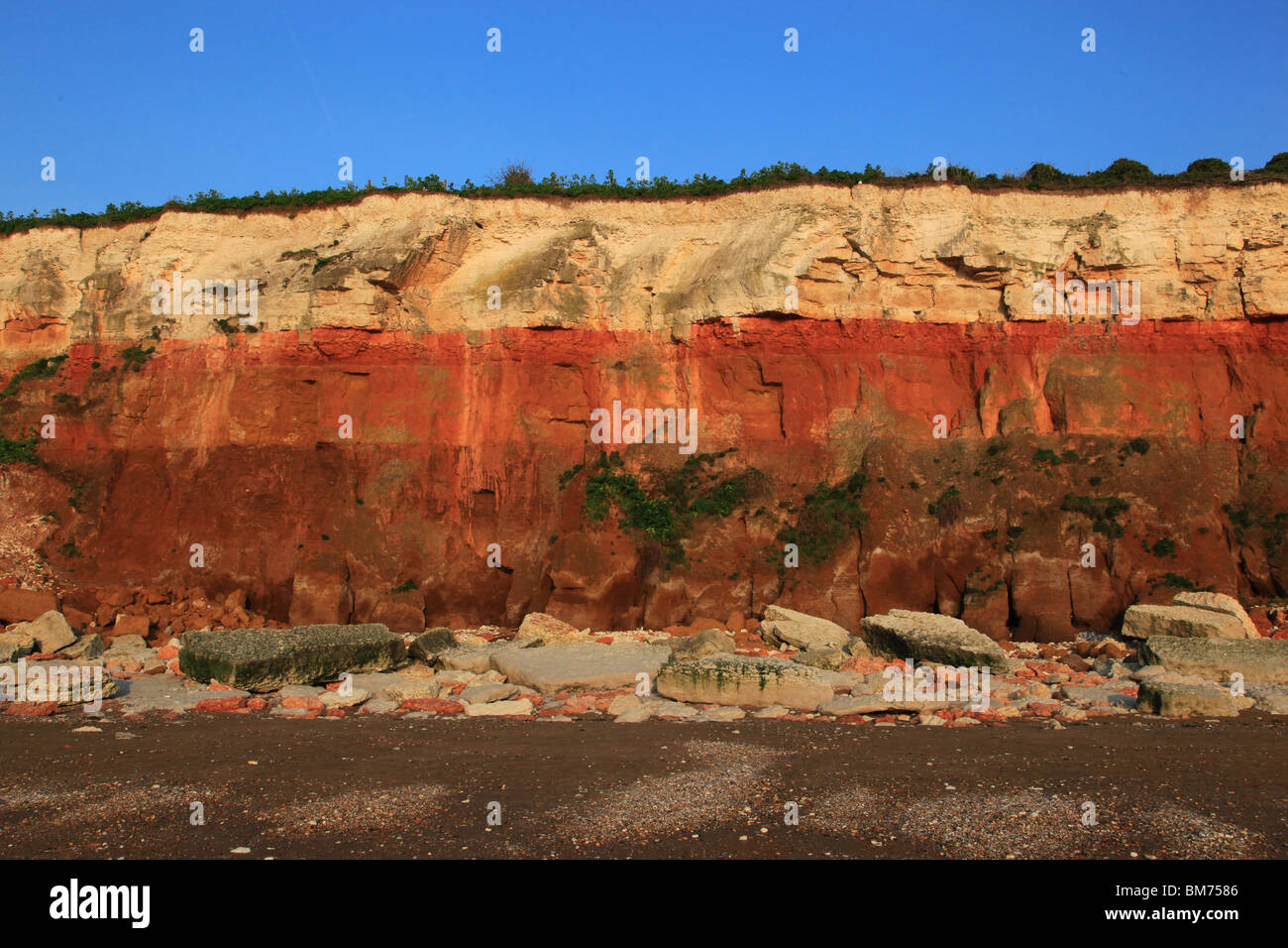 Chalk Cliffs at Old Hunstanton Stock Photo - Alamy