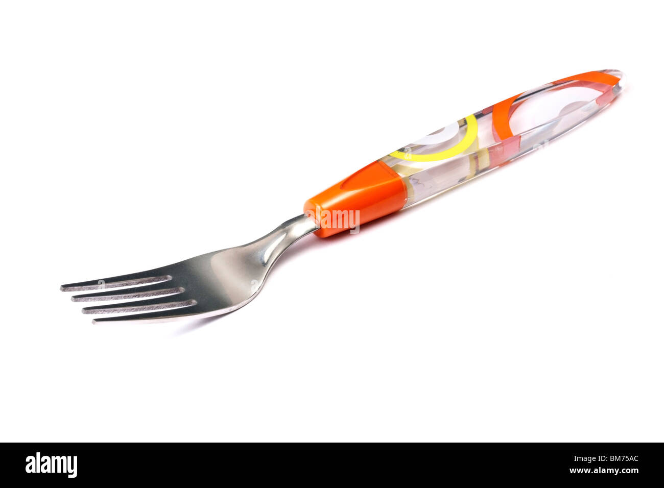 One fork isolated on white background Stock Photo - Alamy