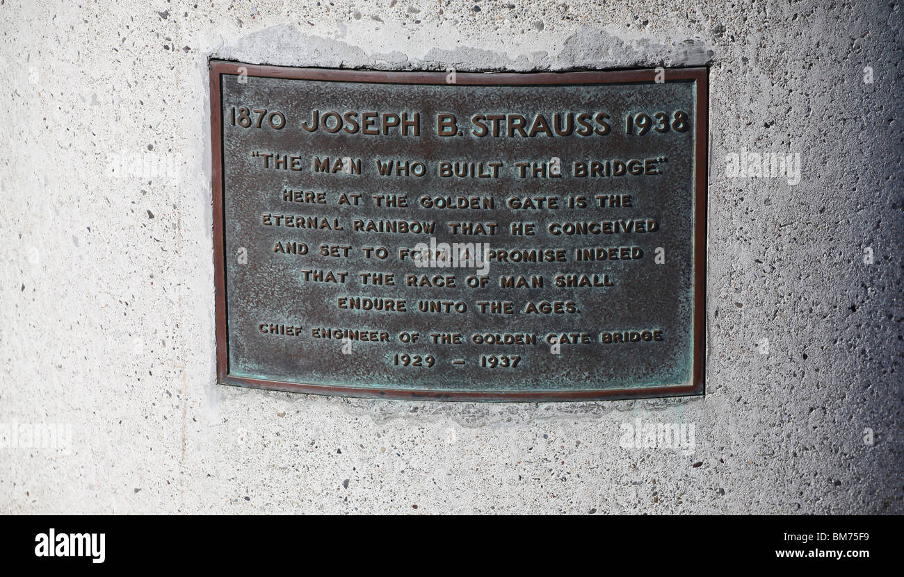 Golden gate bridge plaque hi-res stock photography and images - Alamy