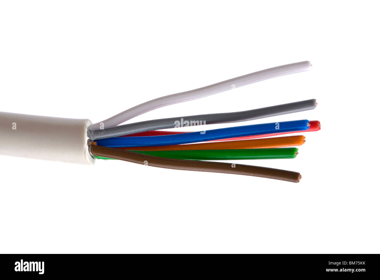 Cable isolated on white background Stock Photo - Alamy