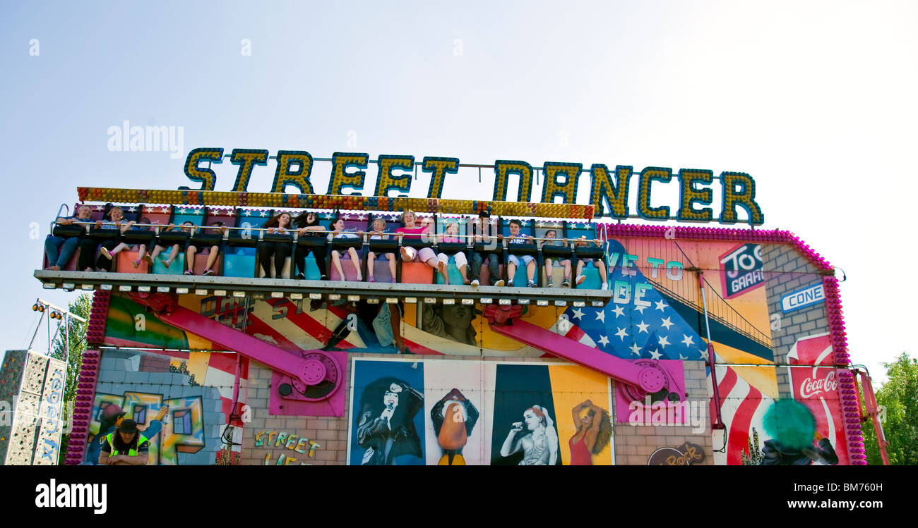 People enjoying themselves on a fairground ride at the Southside ...