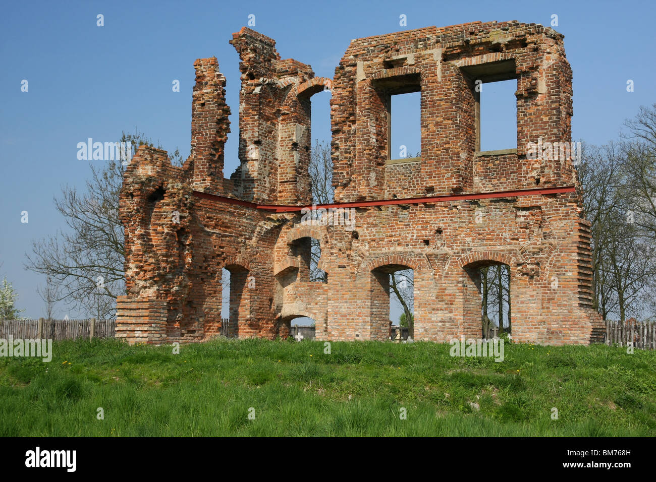 Old castle ruined brick wall Stock Photo - Alamy