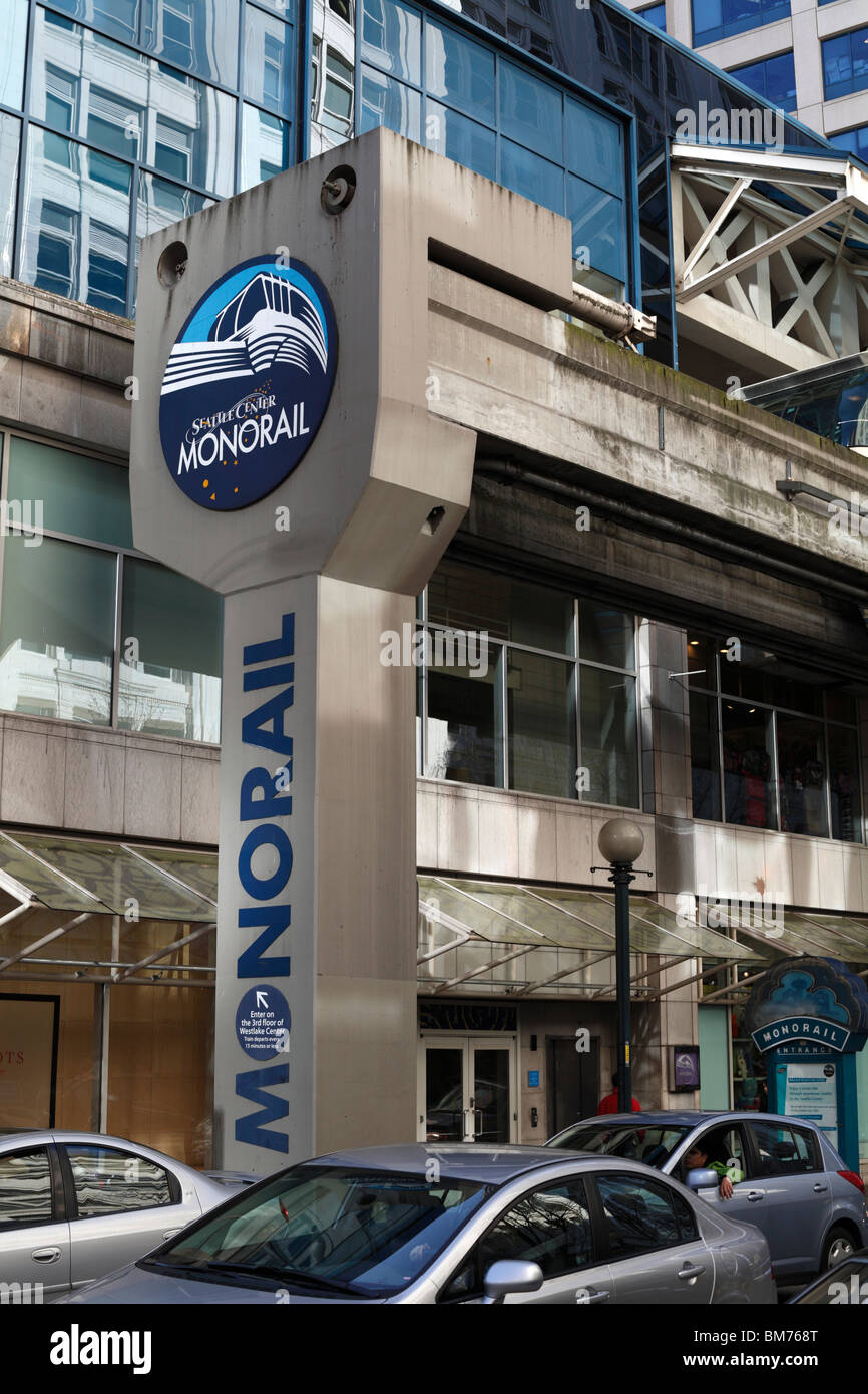 Seattle downtown Monorail station Stock Photo - Alamy