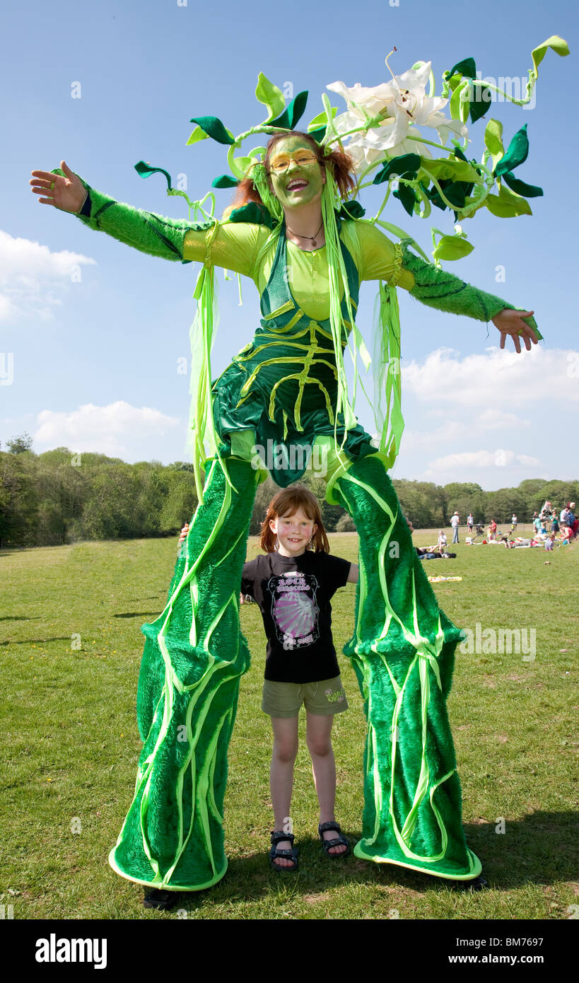 Circus clown with stilts hi-res stock photography and images - Alamy