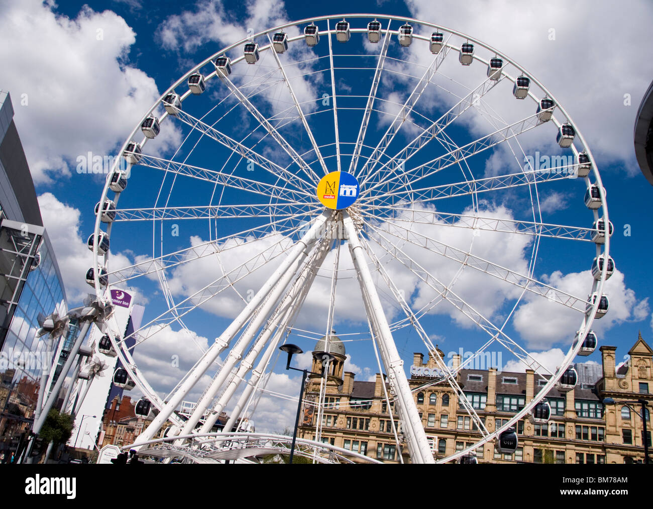 The Manchester Wheel, which was in Exchange Square, Manchester city ...