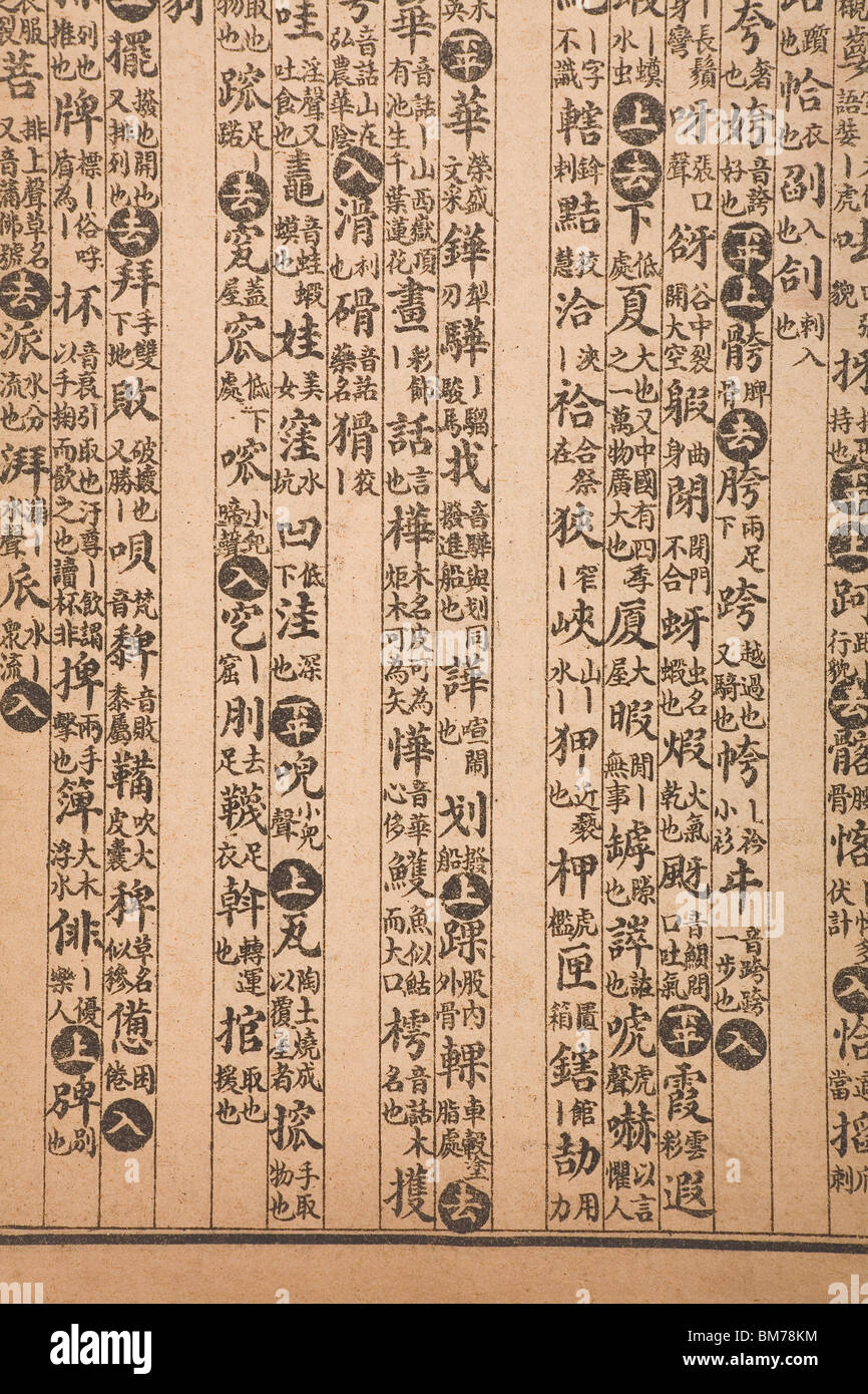 brown antique chinese book page for background Stock Photo - Alamy