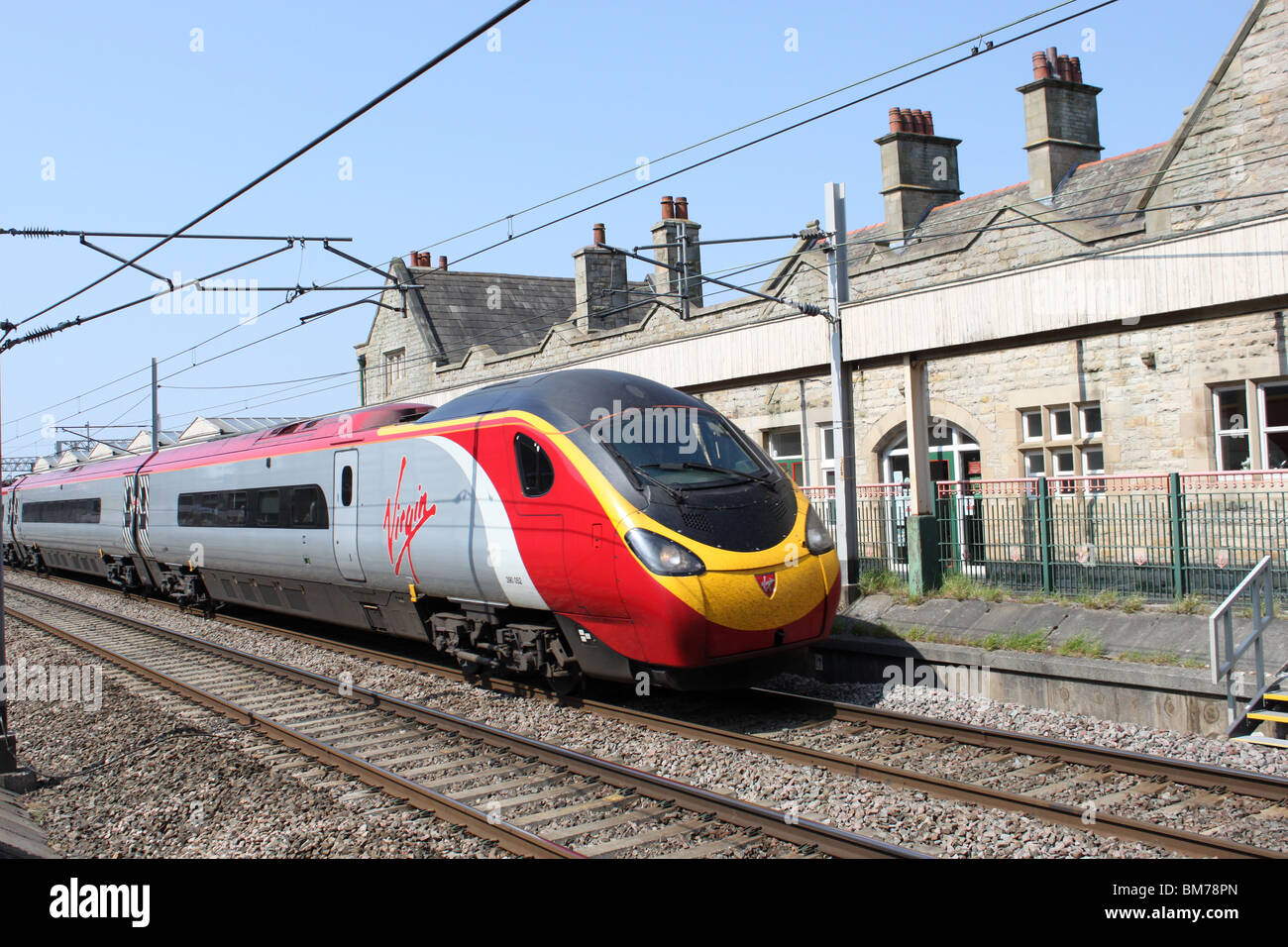 Pendolino class 390 electric multiple unit train on West Coast Main ...
