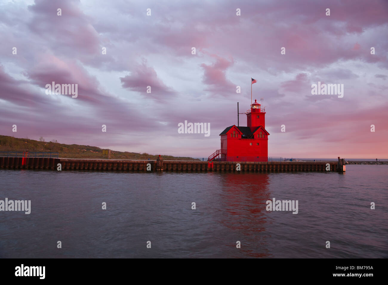Big Red Lighthouse Holland State High Resolution Stock Photography and ...