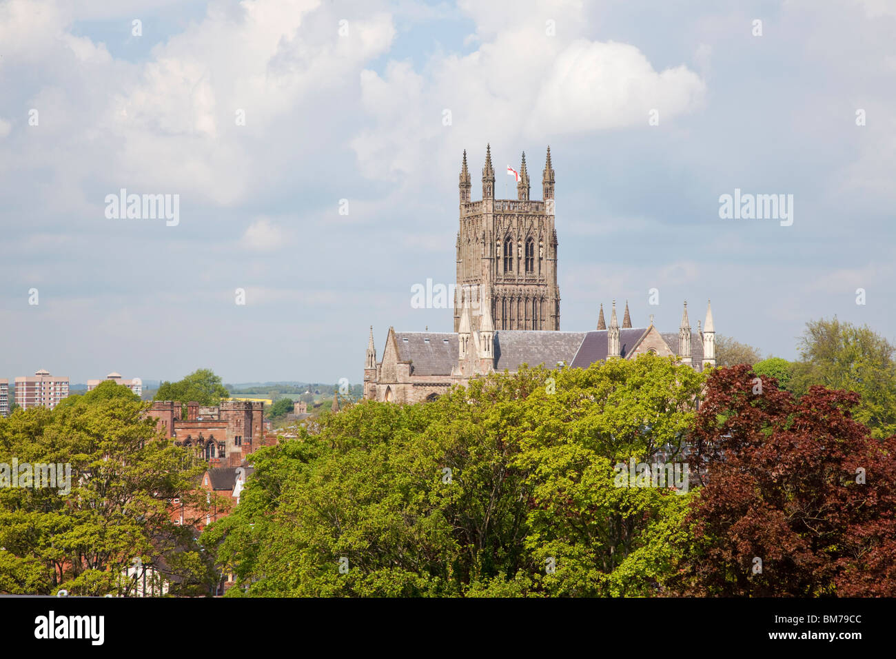 Worcester Cathedral from Fort Royal Park, Worcester, Worcestershire ...