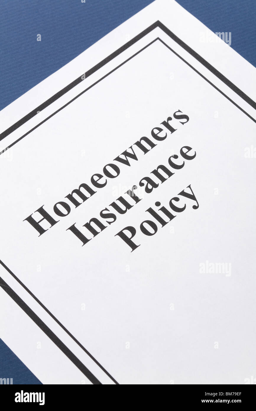 Document of Homeowners Insurance Policy for background Stock Photo - Alamy