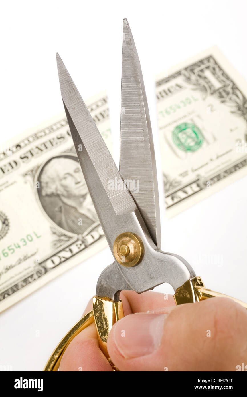 Dollars Scissors Money Cutting High Resolution Stock Photography and ...