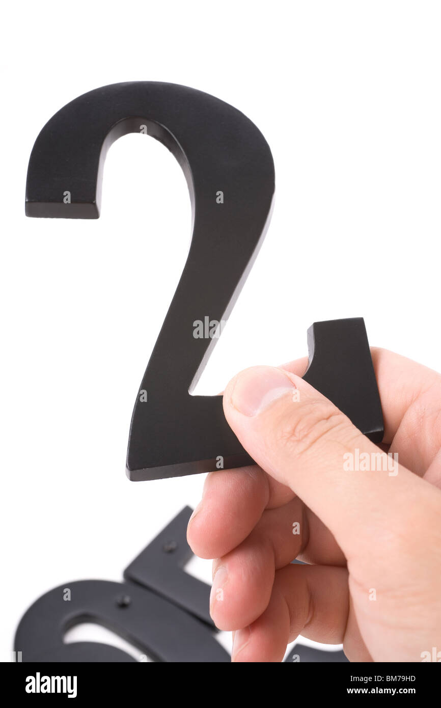 number 2 with white background Stock Photo - Alamy