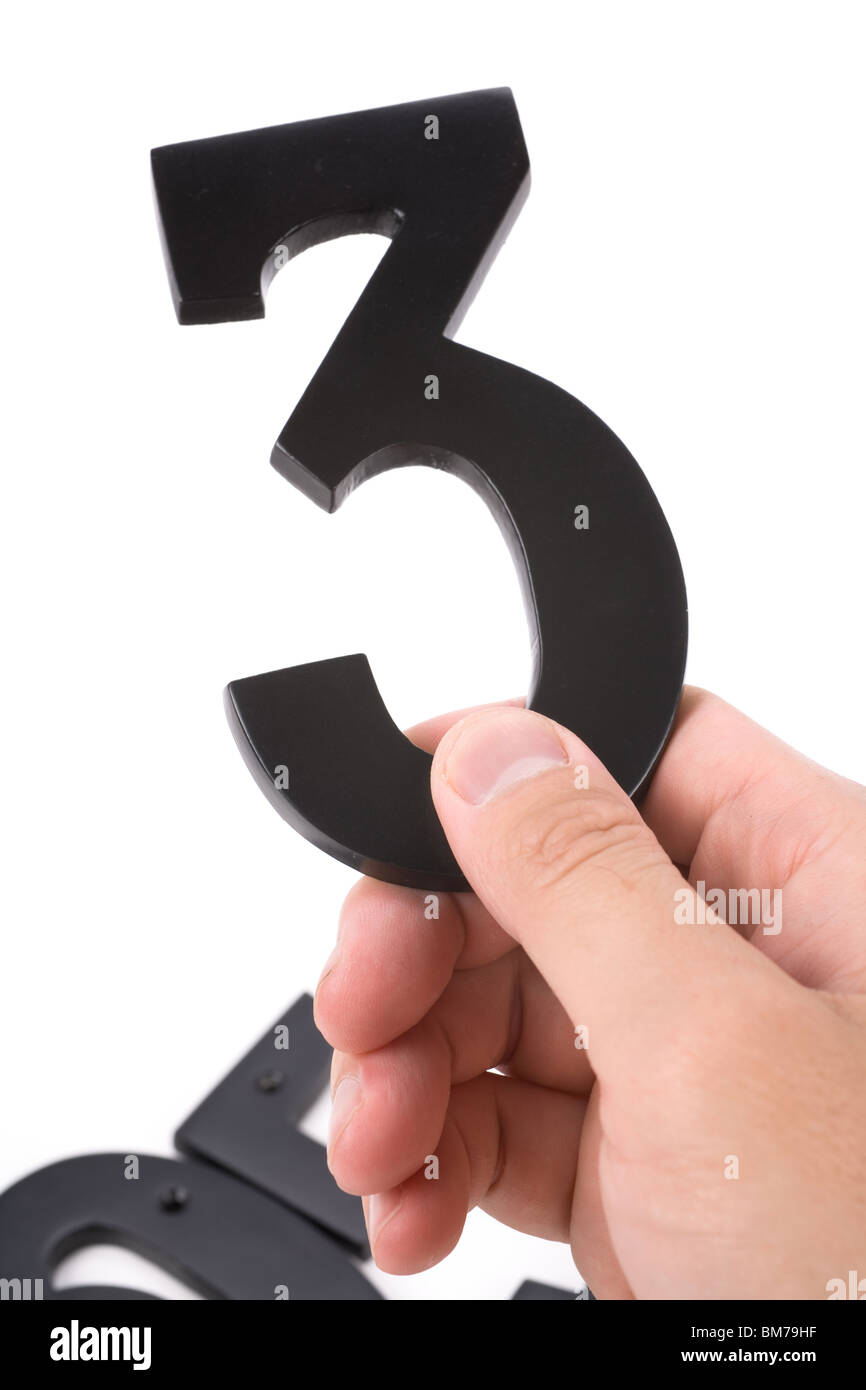 number 3 with white background Stock Photo - Alamy