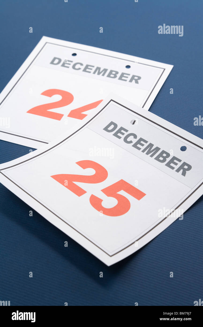 Christmas day, calendar December 25 for background Stock Photo - Alamy