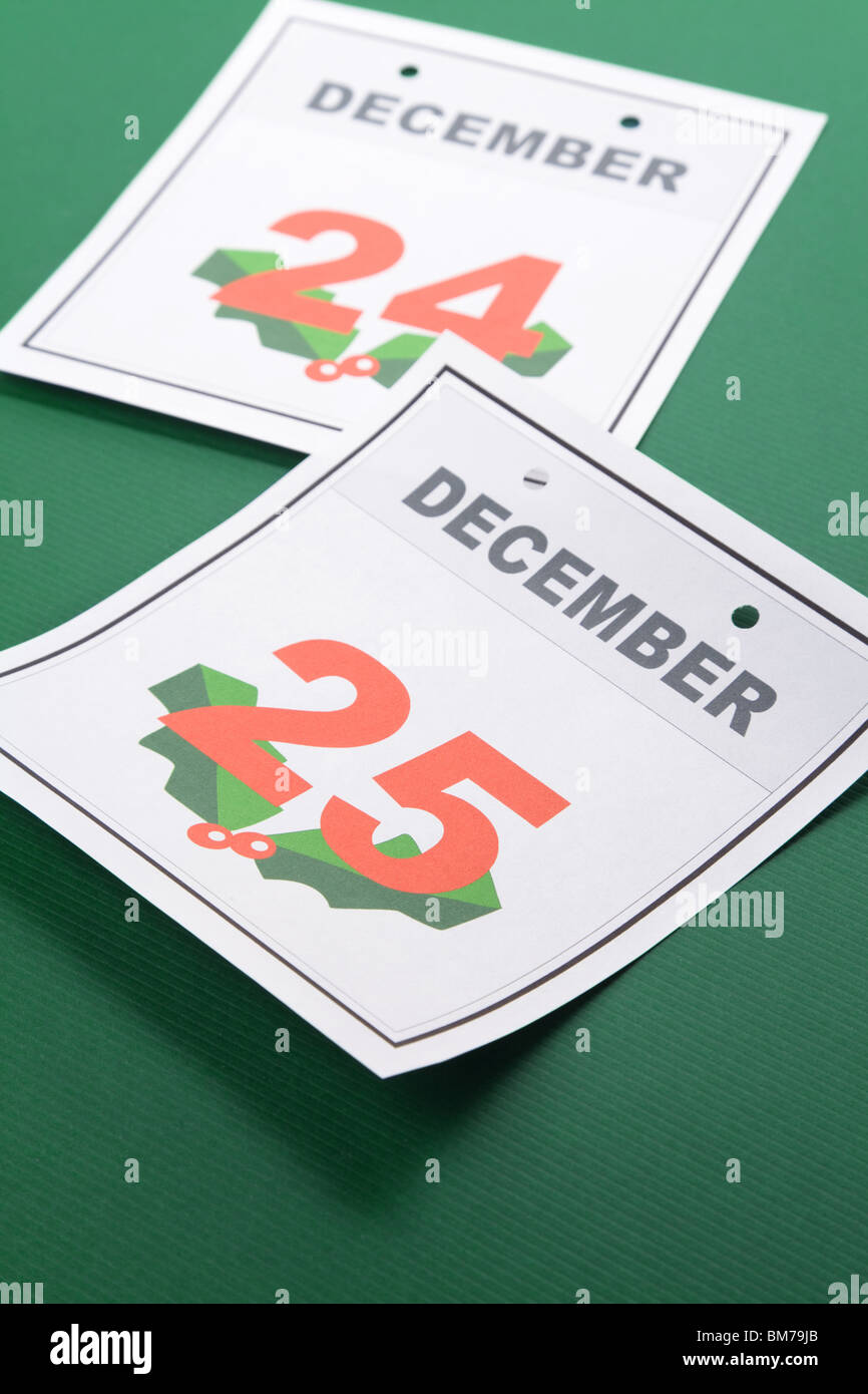 Christmas day, calendar December 25 for background Stock Photo - Alamy