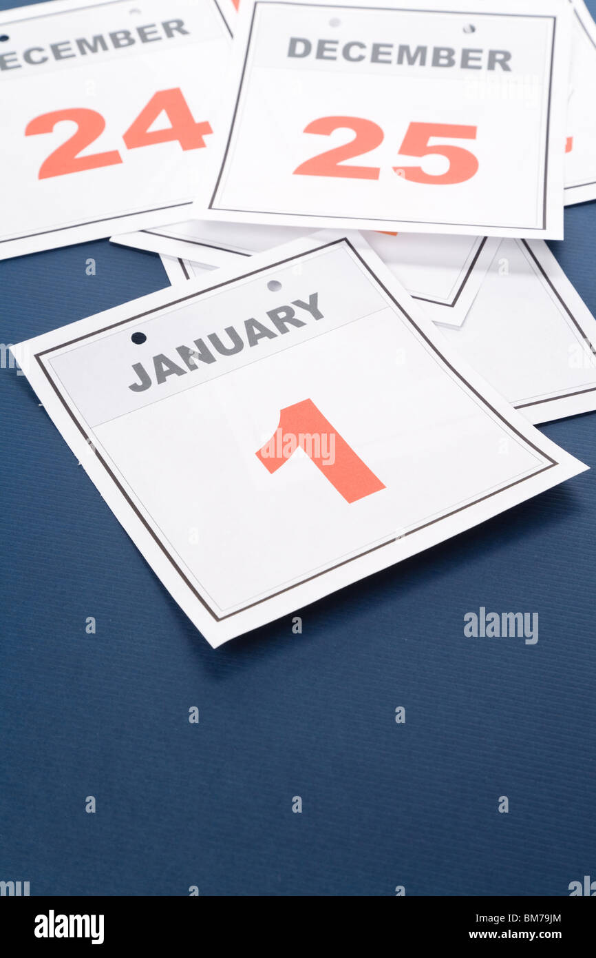 New Year, calendar date January 1 for background Stock Photo - Alamy