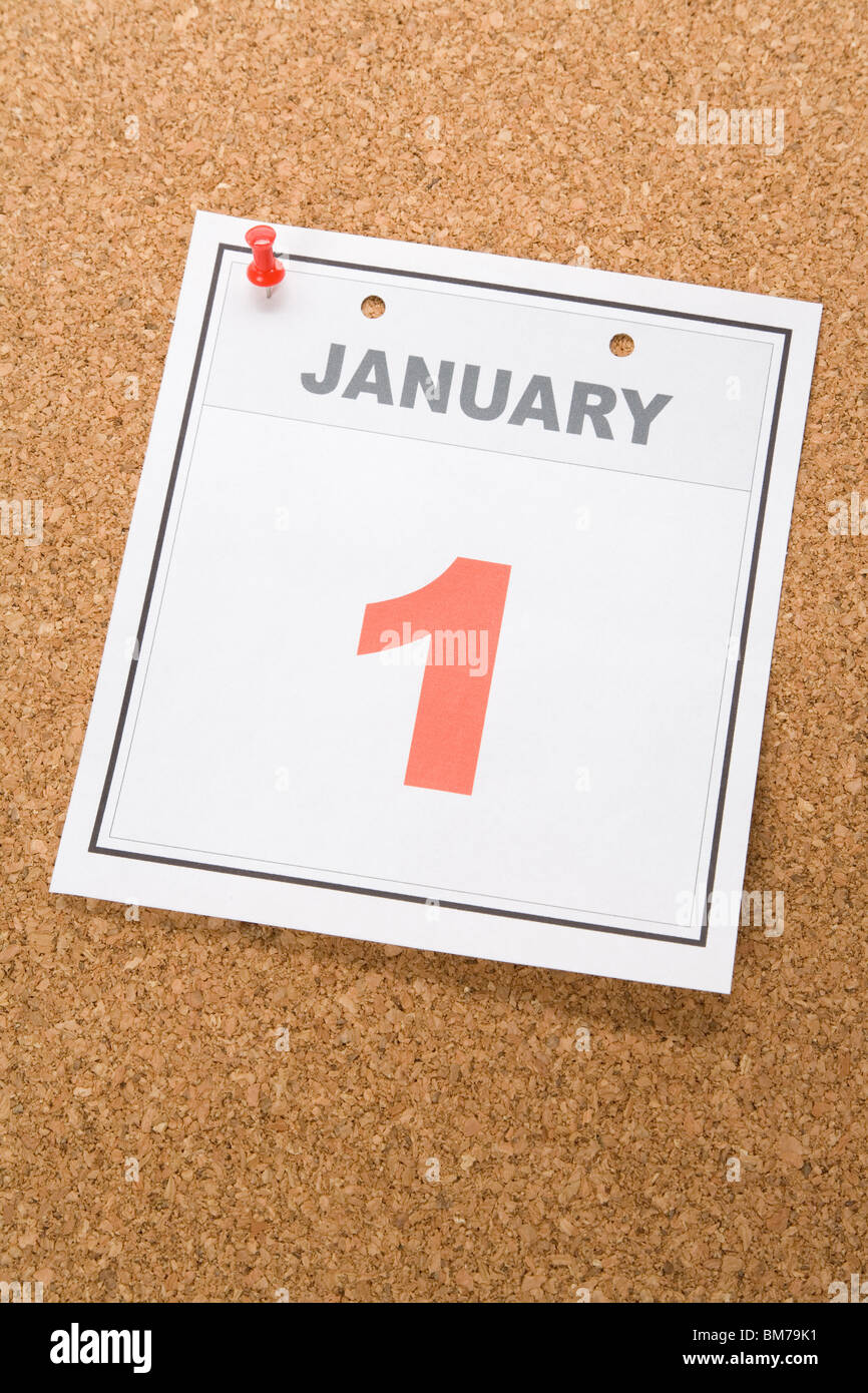 New Year, calendar date January 1 for background Stock Photo - Alamy