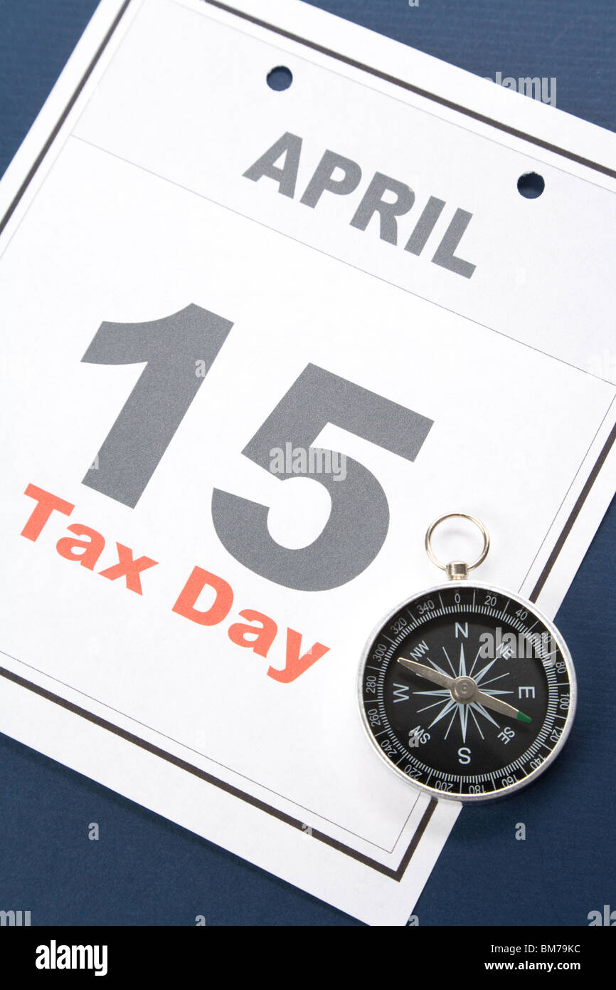 Tax Day, calendar date April 15 for background Stock Photo - Alamy