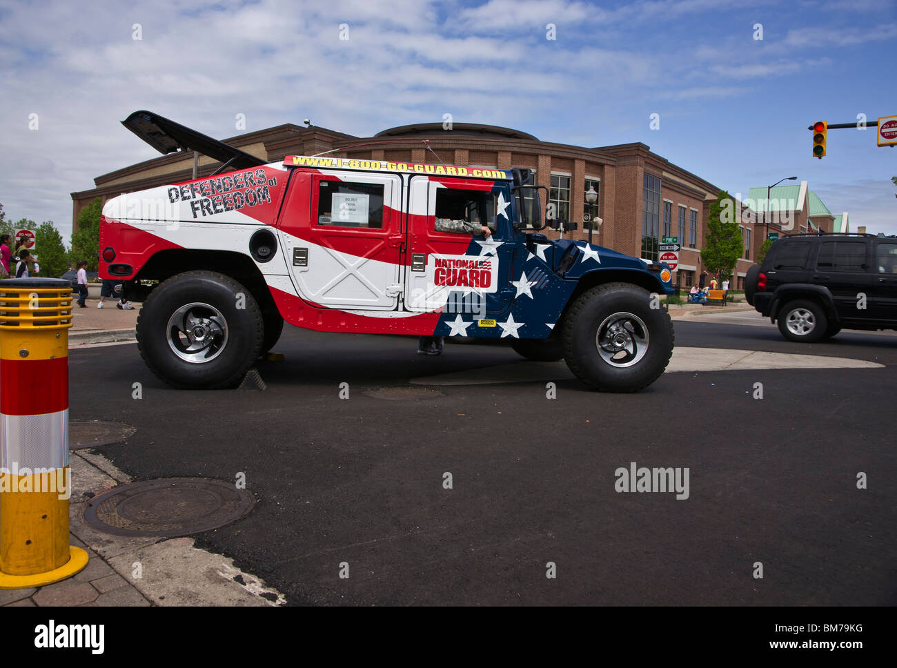 Tulip time festival Dutch Holland Michigan in USA National Guard hummer ...