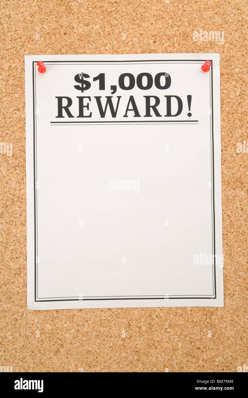 Reward poster hi-res stock photography and images - Alamy