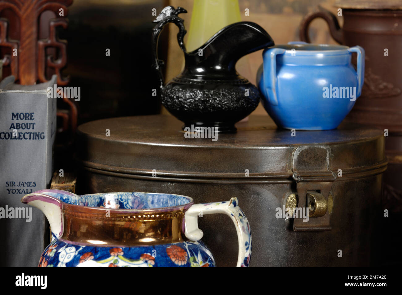 A selection of small antique and collectable items as may be seen on a ...