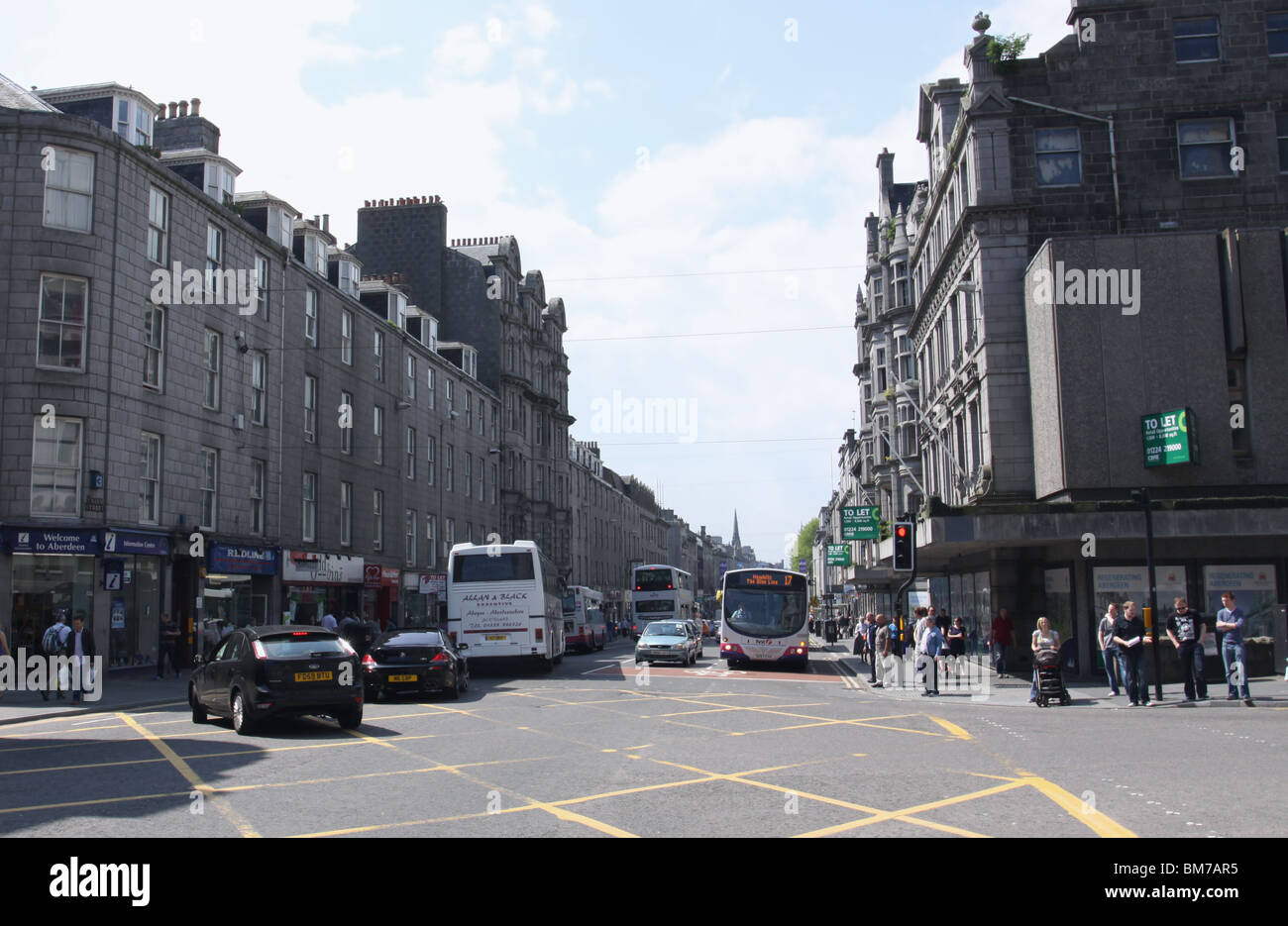Union street Aberdeen street scene Scotland May 2010 Stock Photo - Alamy