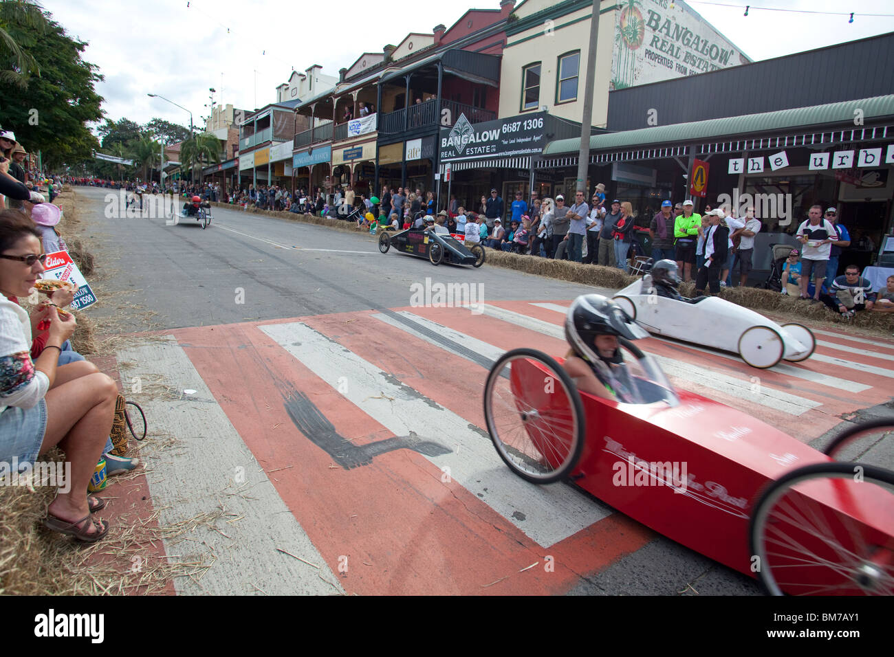 Bangalow billycart derby, Bangalow, New South Wales, Australia Stock ...