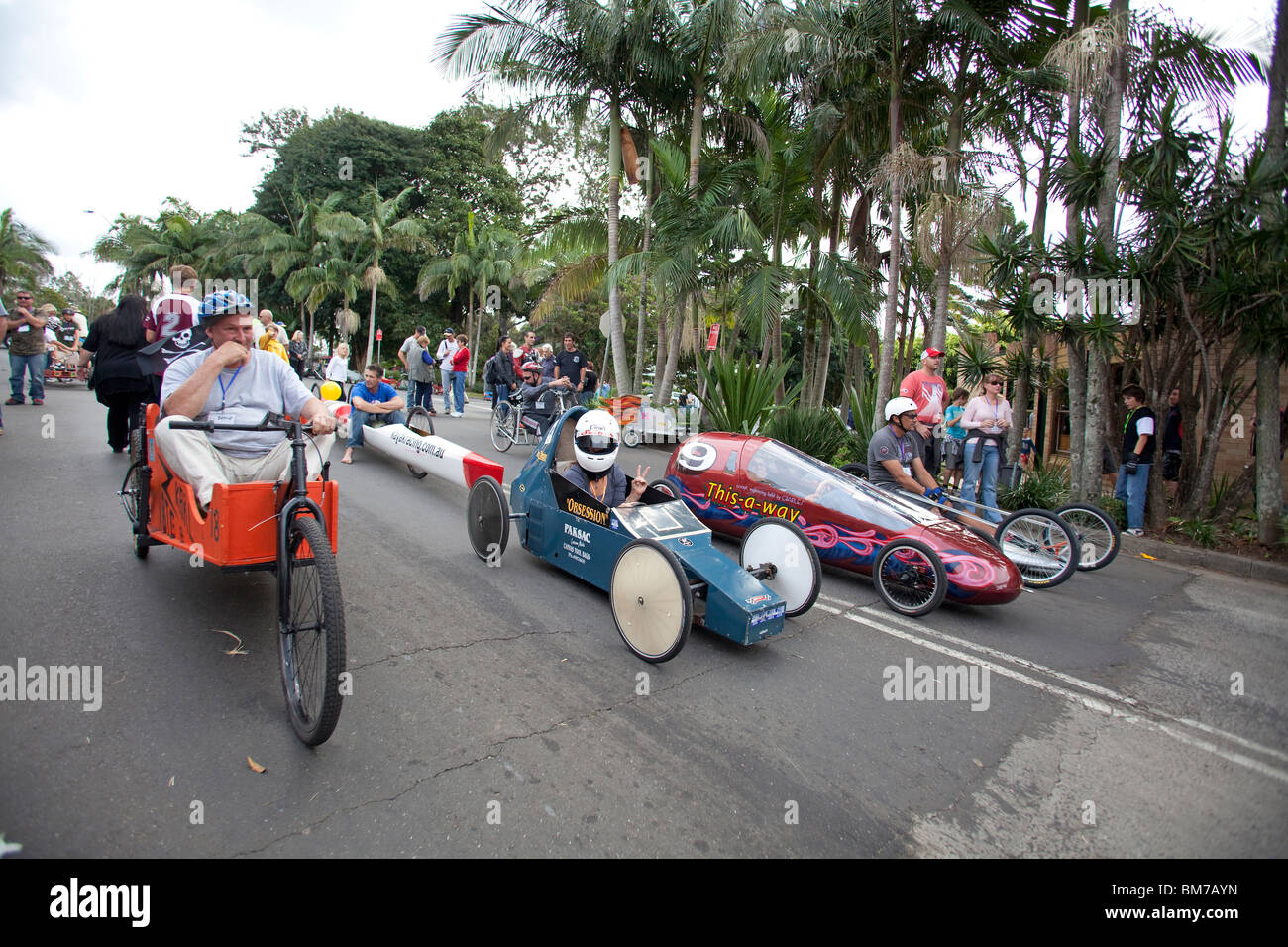 Bangalow billycart derby, Bangalow, New South Wales, Australia Stock ...