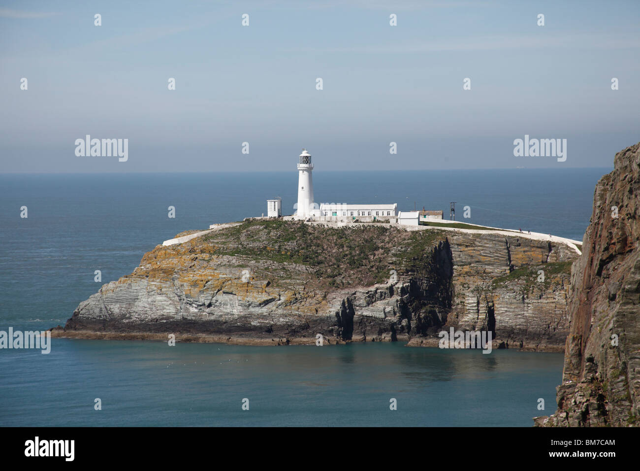 Lighthouse RSPB Reserve South Stack Anglesey Stock Photo - Alamy