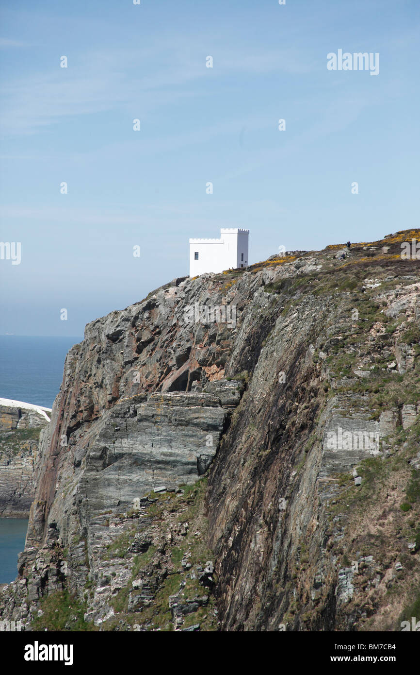 Elins Tower RSPB reserve South Stack Anglesey Stock Photo - Alamy