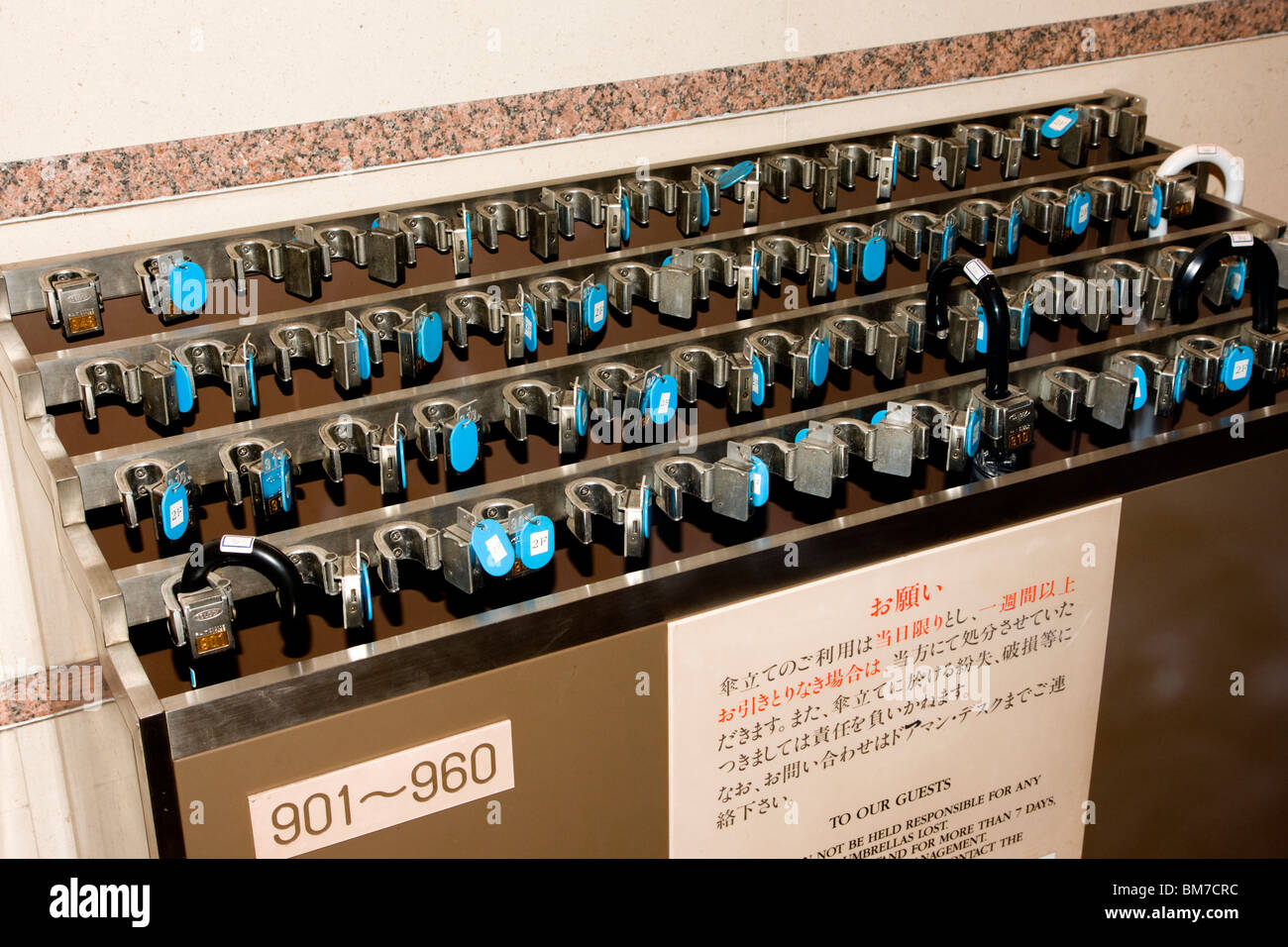 Umbrella Stand / Rack with Locks Stock Photo - Alamy