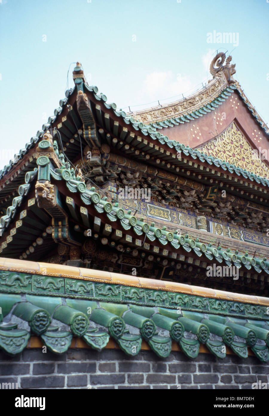 Detail of a temple in the Forbidden City, Beijing, China Stock Photo ...